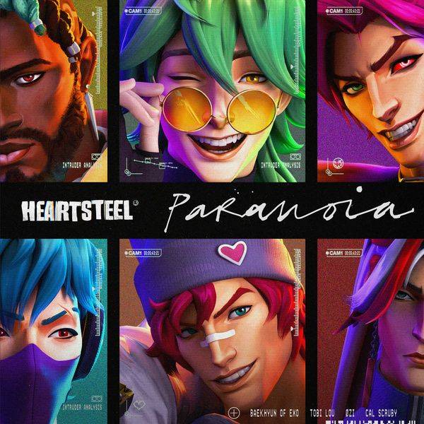 HEARTSTEEL - PARANOIA ft. BAEKHYUN (백현), tobi lou, ØZI & Cal Scruby Lyrics » Color Coded Lyrics ...